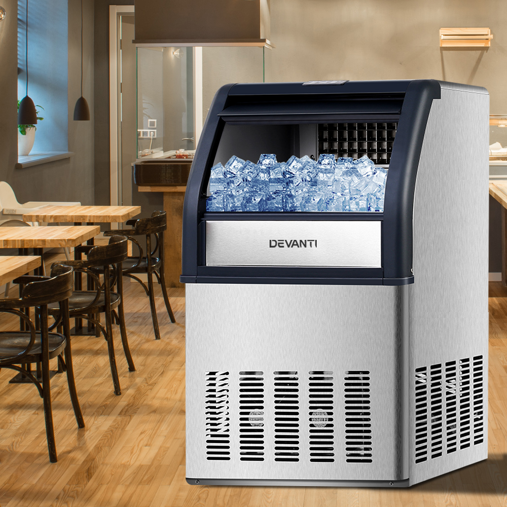 Devanti Commercial 10KG Ice Maker - Stainless Steel Devanti Commercial 10KG Ice Maker - Stainless Steel