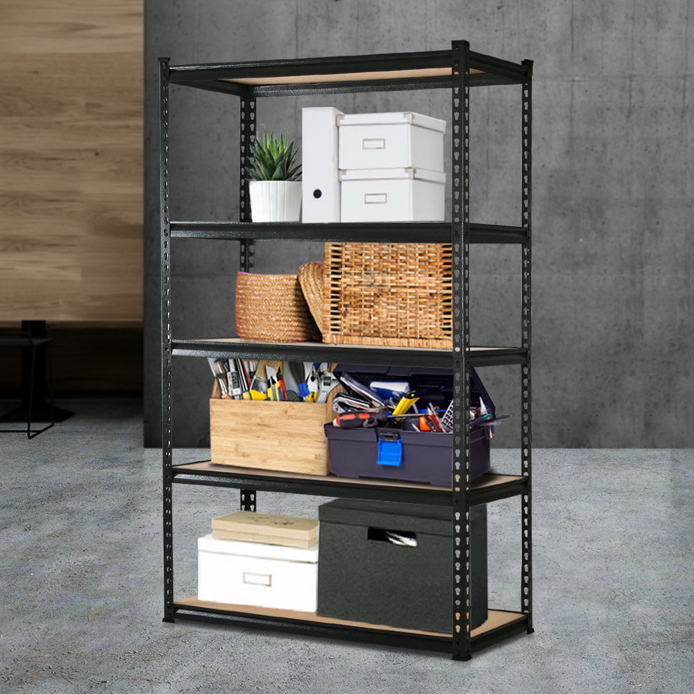 Giantz 5 Tier Shelving Unit - Black